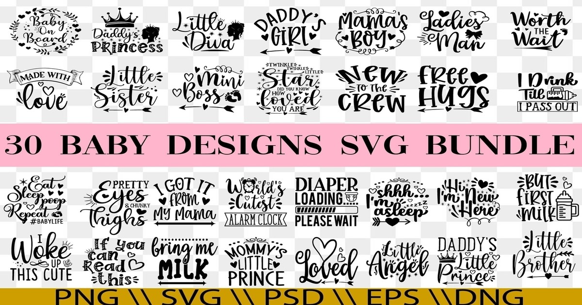 Baby Design SVG Bundle Bundle · Creative Fabrica