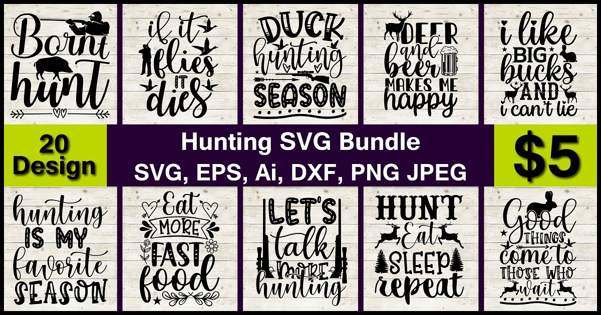 Hunting SVG Bundle Bundle · Creative Fabrica