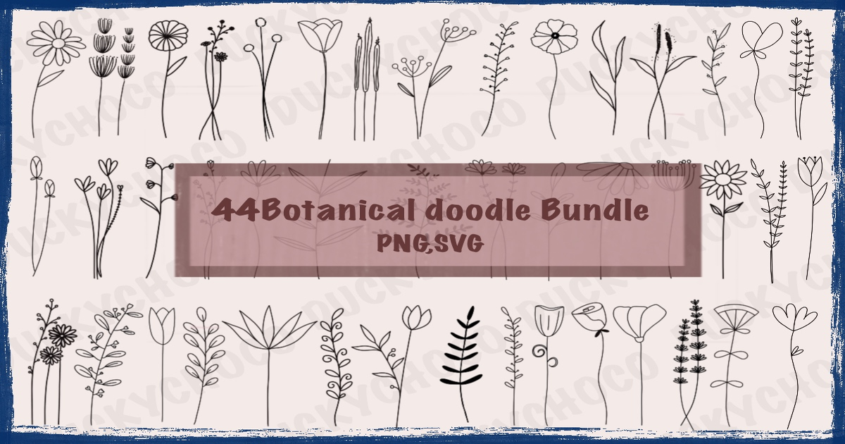 Botanical Doodle Bundle Bundle · Creative Fabrica
