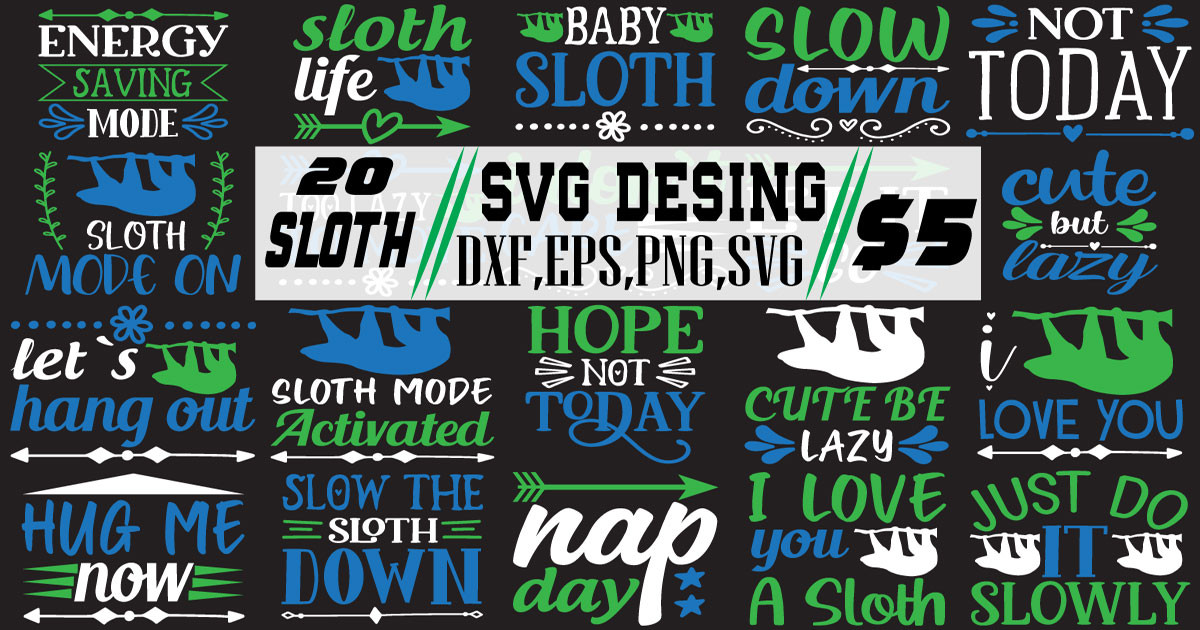 Sloth SVG Bundle Bundle · Creative Fabrica