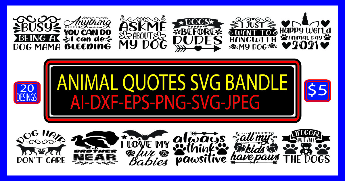 Animal Quotes SVG Bundle Bundle · Creative Fabrica