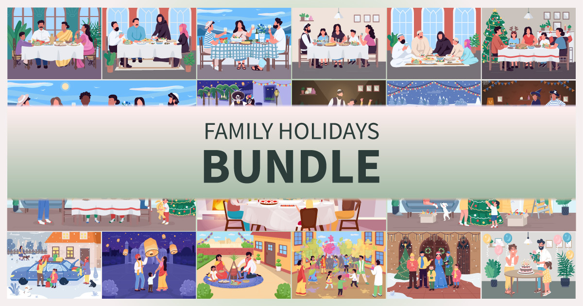 Family Holidays Bundle Bundle · Creative Fabrica