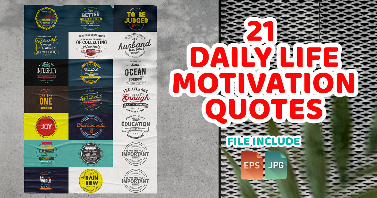Daily Life Motivation Quotes Bundle Bundle · Creative Fabrica