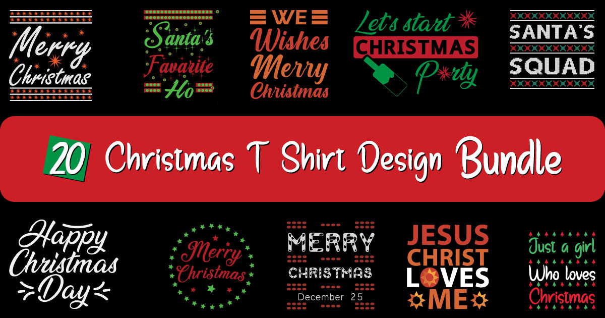 Christmas T-Shirt Design Bundle Bundle · Creative Fabrica
