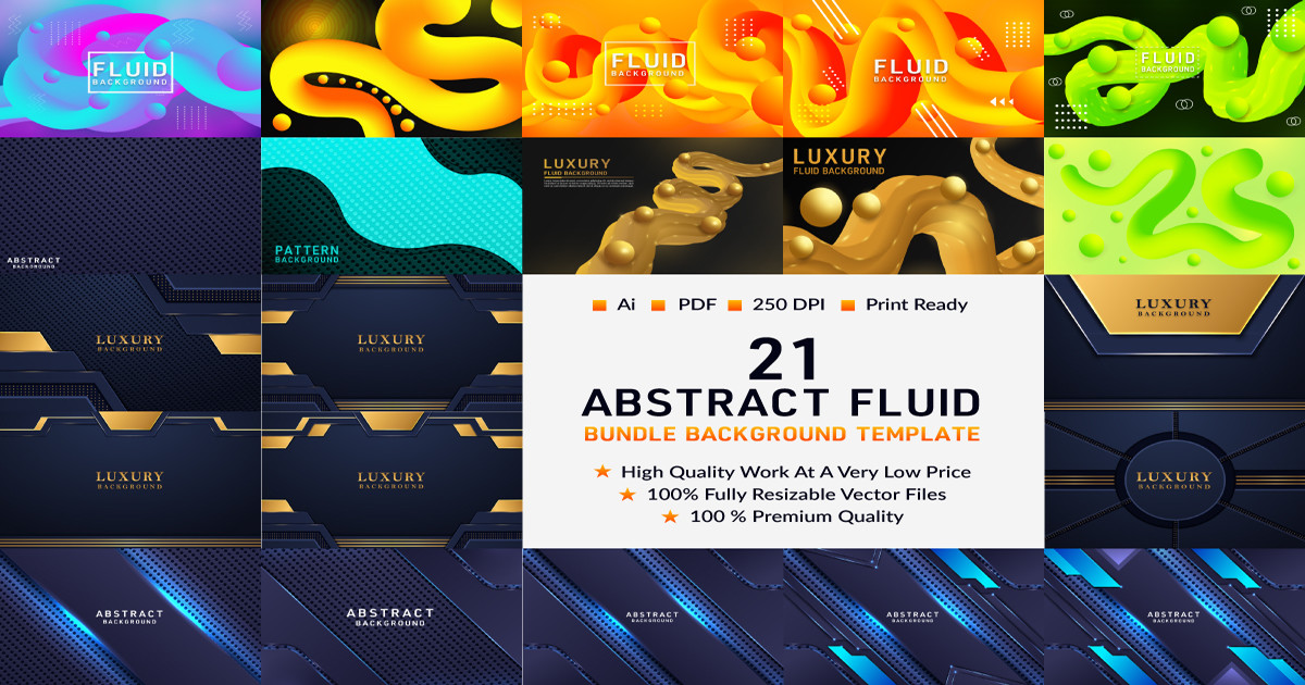 Abstract Background Template Bundle Bundle · Creative Fabrica