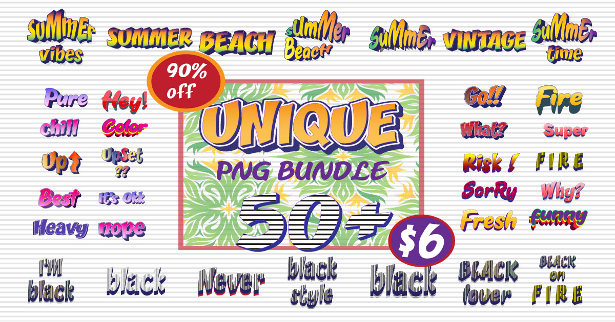 Unique PNG Bundle Bundle · Creative Fabrica