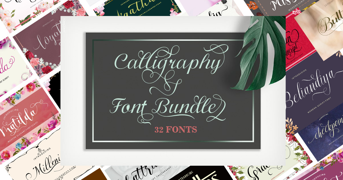 Calligraphy Font Bundle Bundle · Creative Fabrica