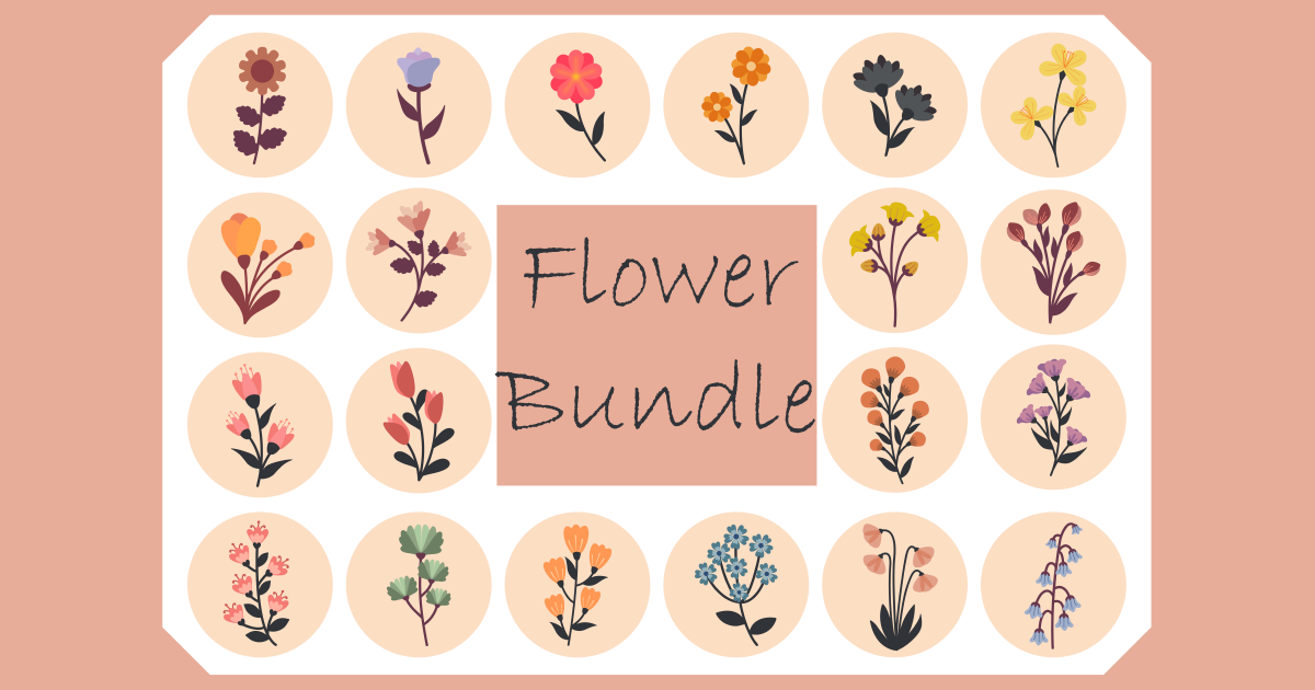 Flower Bundle Bundle · Creative Fabrica