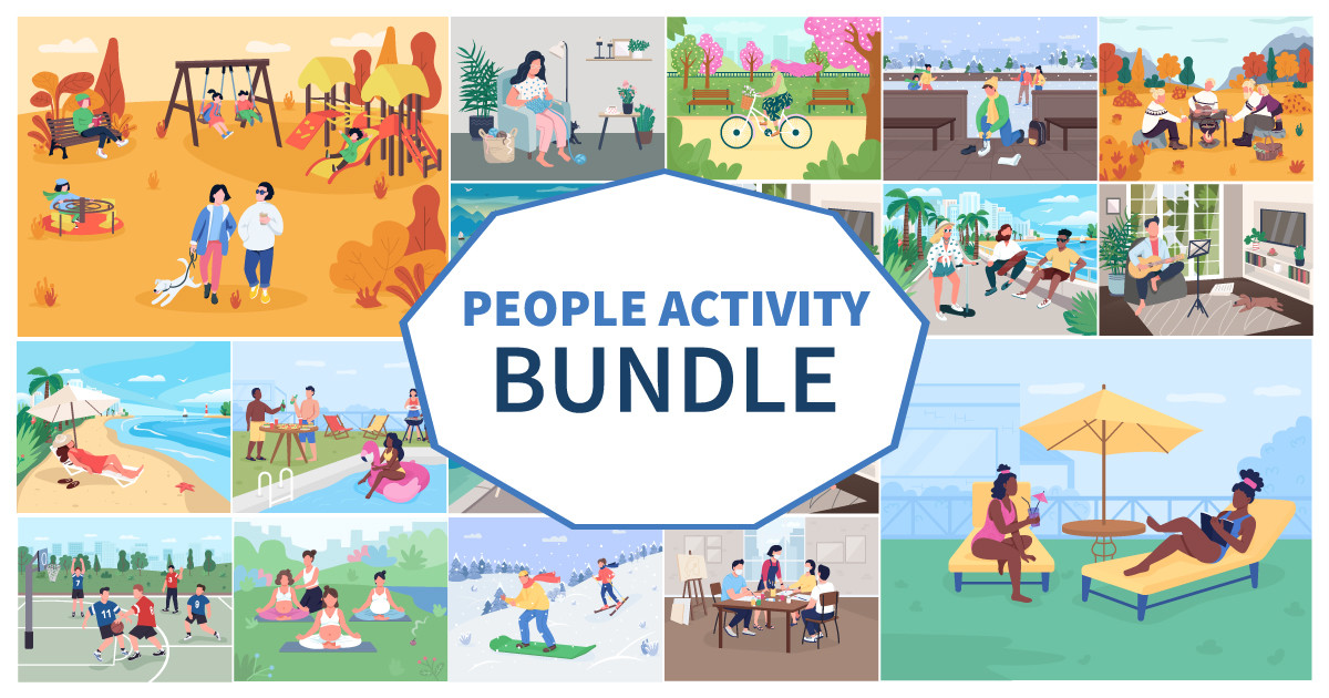 People Activity Bundle Bundle · Creative Fabrica