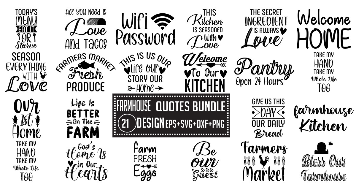 Farmhouse SVG Bundle Bundle · Creative Fabrica