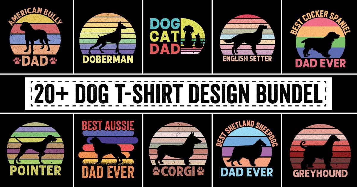 Dog T-Shirt Design Bundle Bundle · Creative Fabrica