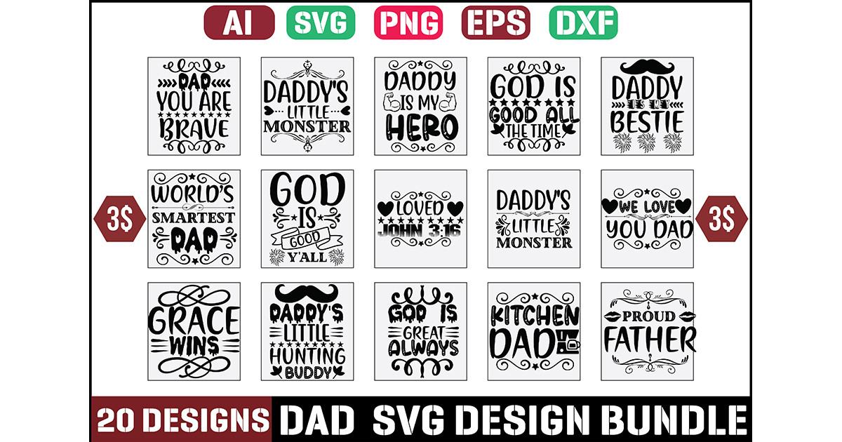 Dad SVG Design Bundle Bundle · Creative Fabrica