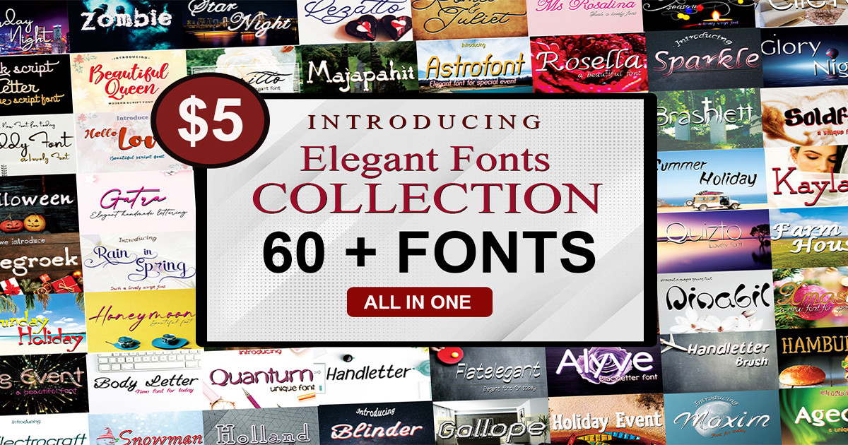 Elegant Fonts Collection Bundle · Creative Fabrica