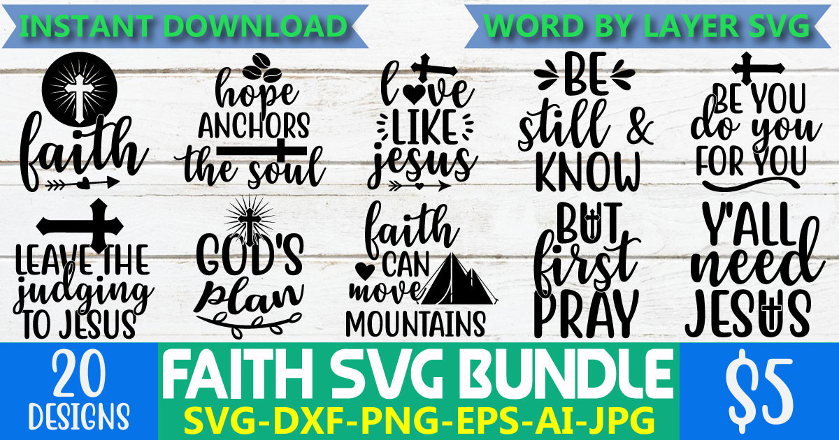 Faith SVG Bundle Bundle · Creative Fabrica