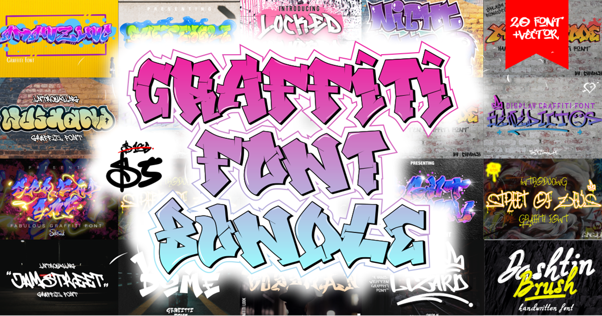Graffiti Font Bundle Bundle · Creative Fabrica