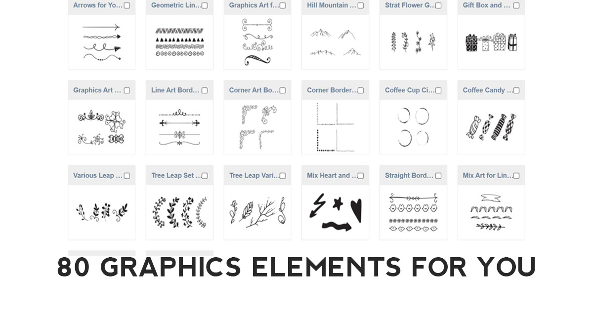 Graphics Elements Bundle Bundle · Creative Fabrica