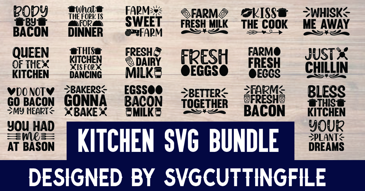 Kitchen SVG Bundle Bundle · Creative Fabrica