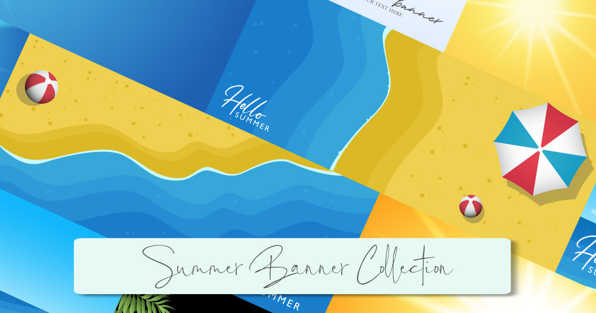 Elegant Summer Banner Bundle Bundle · Creative Fabrica