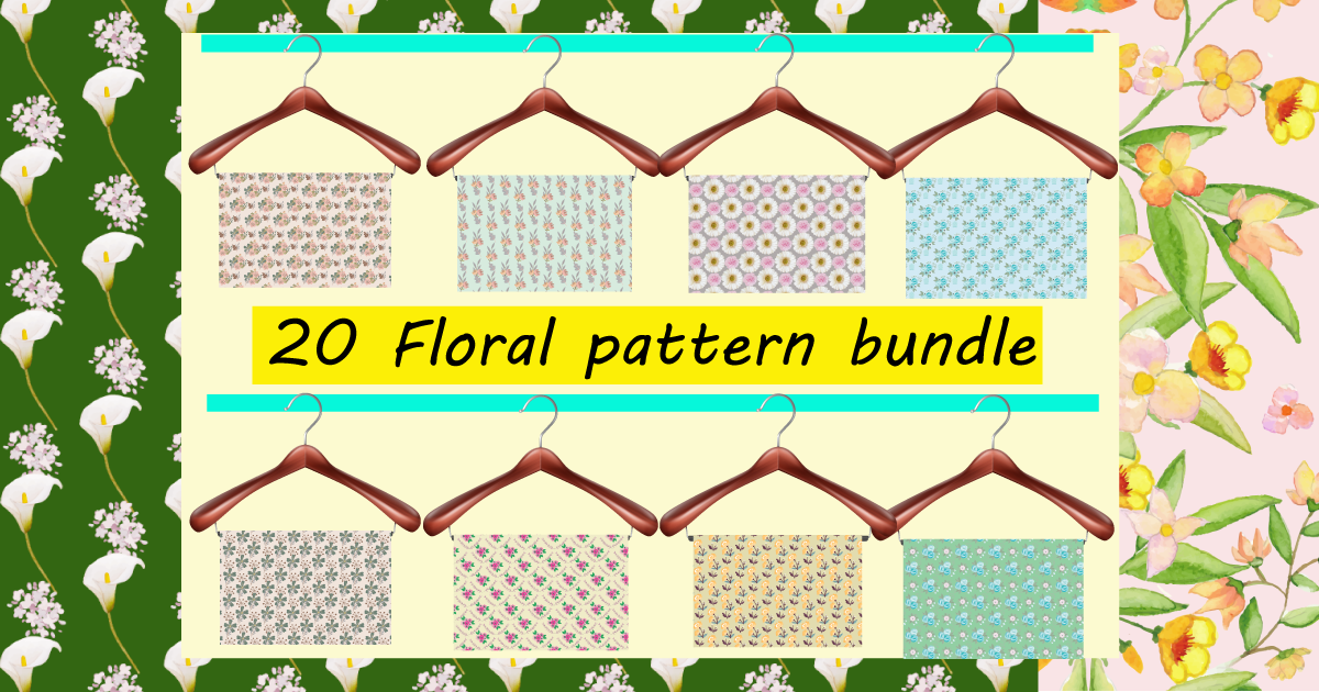Floral Pattern Design Bundle Bundle · Creative Fabrica