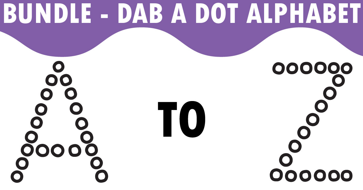 Dab a Dot Alphabet Worksheets Bundle Bundle · Creative Fabrica