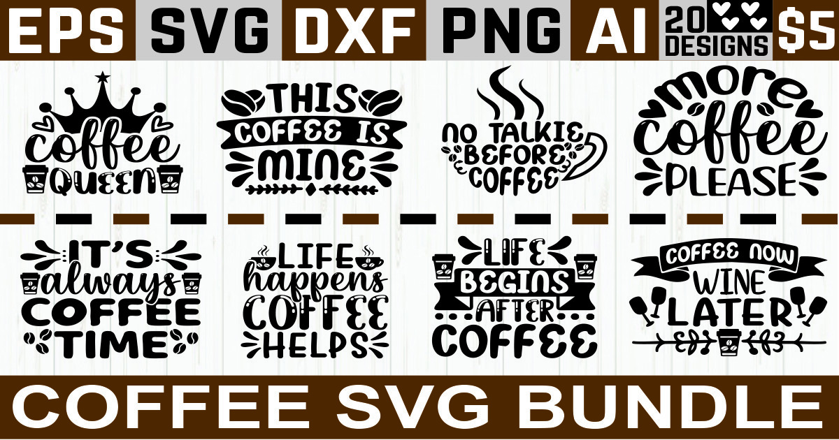 Coffee SVG Bundle Vol-2 Bundle · Creative Fabrica