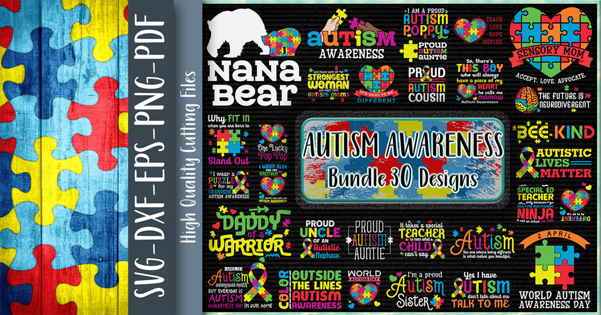 Autism Awareness Bundle - Part 1 Bundle · Creative Fabrica