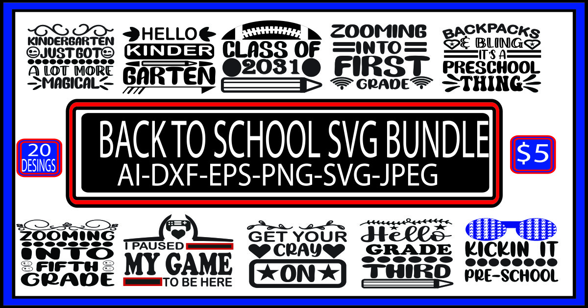 Back to School SVG Bundle Bundle · Creative Fabrica