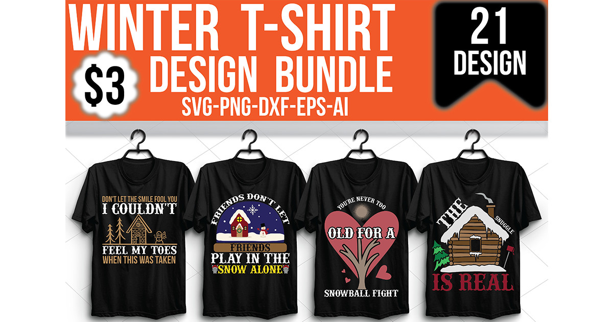 Winter T-Shirt Design Bundle Bundle · Creative Fabrica