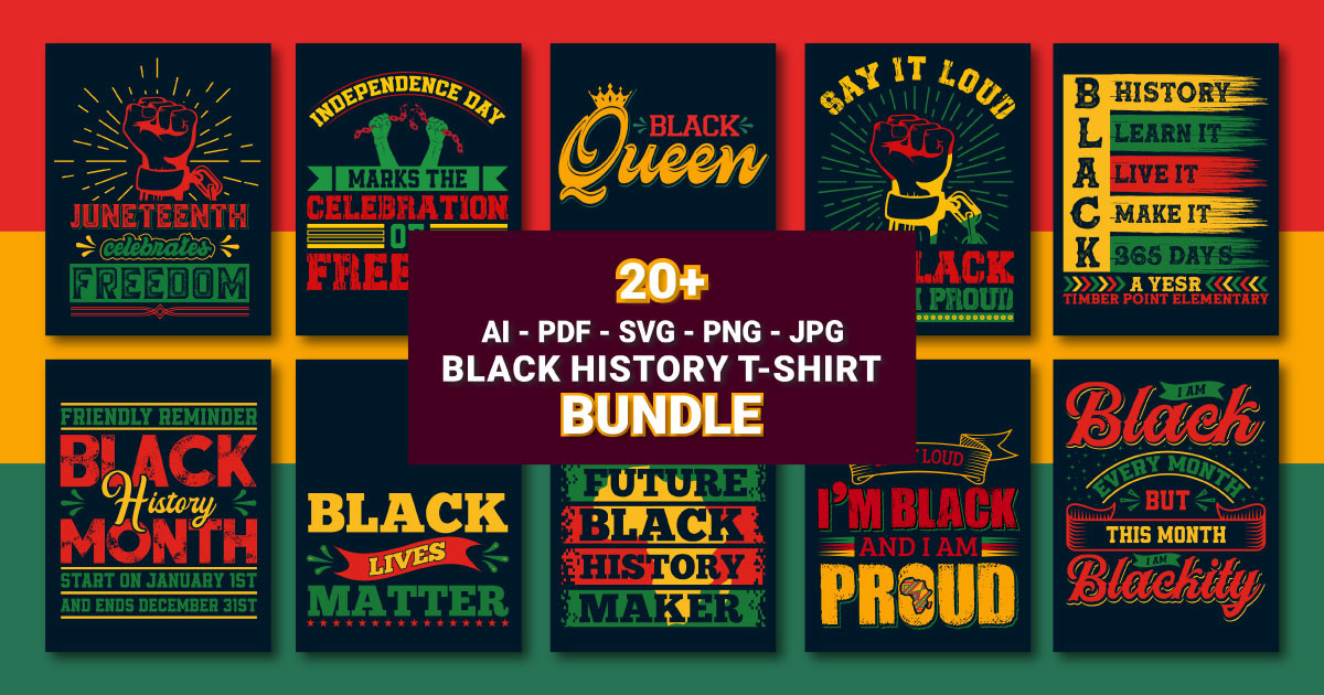 Black History Month Design Bundle Bundle · Creative Fabrica