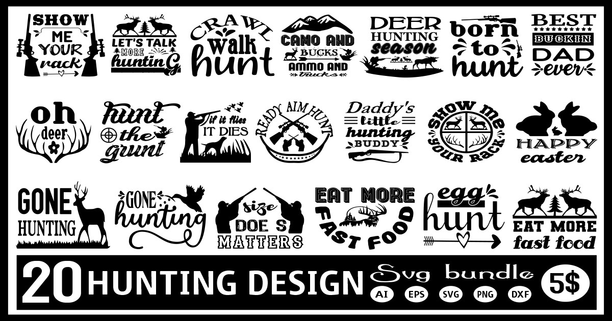 Hunting SVG Bundle Bundle · Creative Fabrica