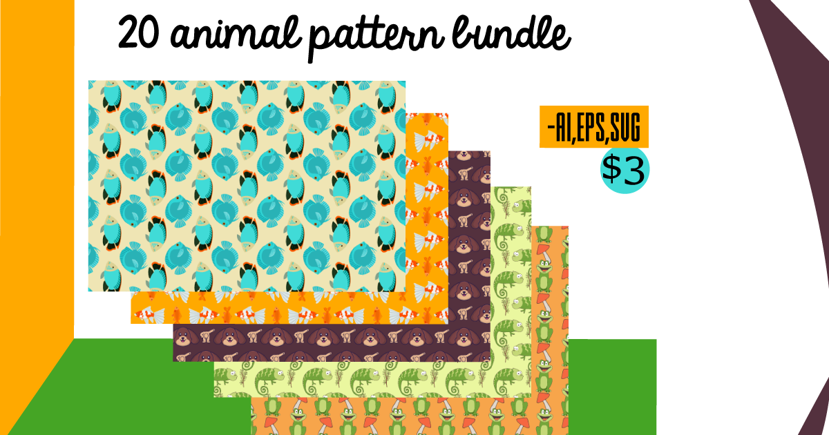 Pattern Design Animal Bundle Bundle · Creative Fabrica