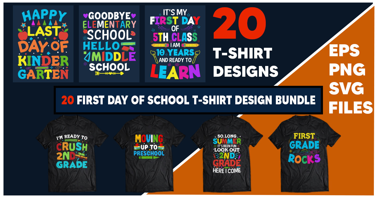 First Day of School Designs Bundle Bundle · Creative Fabrica