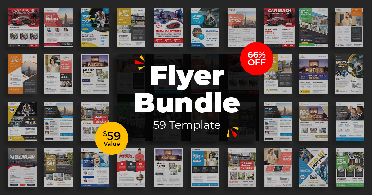 Flyer Template Bundle Bundle · Creative Fabrica