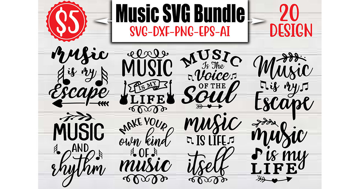 Music SVG Bundle Bundle · Creative Fabrica