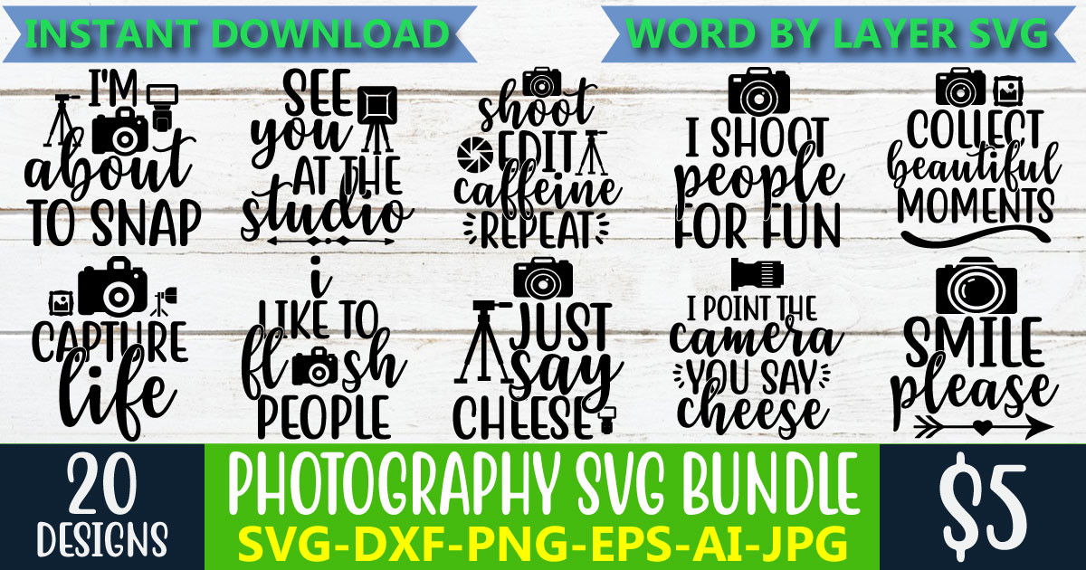 Photography SVG Bundle Bundle · Creative Fabrica
