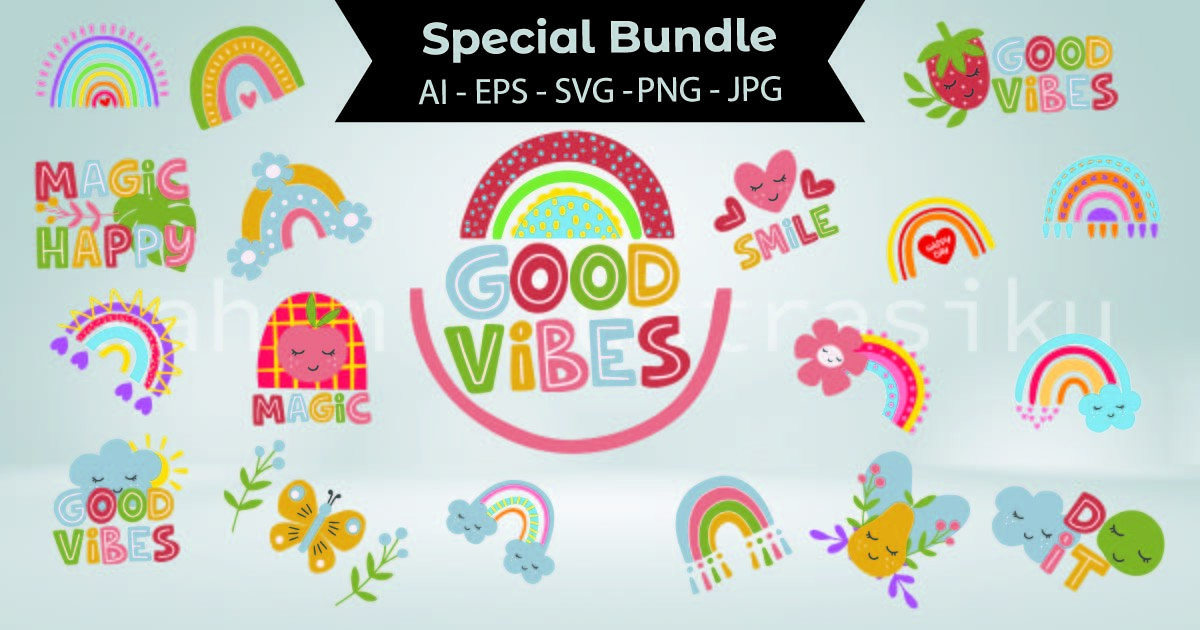 Rainbow Pastel Color Bundle Bundle · Creative Fabrica