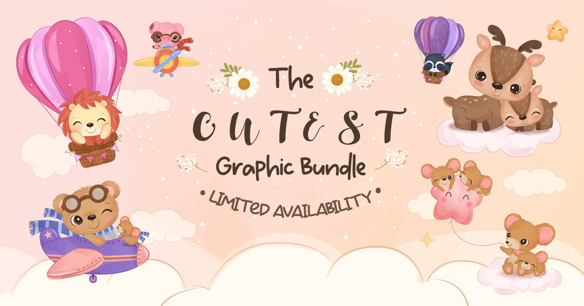 Cute Animals & Patterns Bundle Bundle · Creative Fabrica