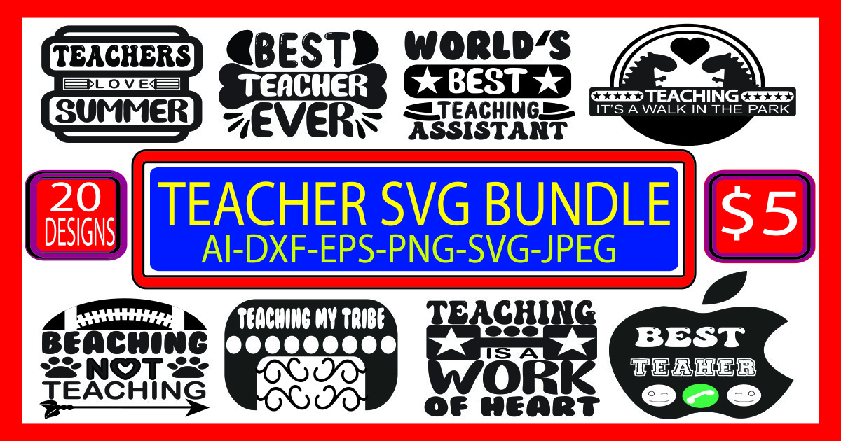 Teacher SVG Bundle Vol.2 Bundle · Creative Fabrica