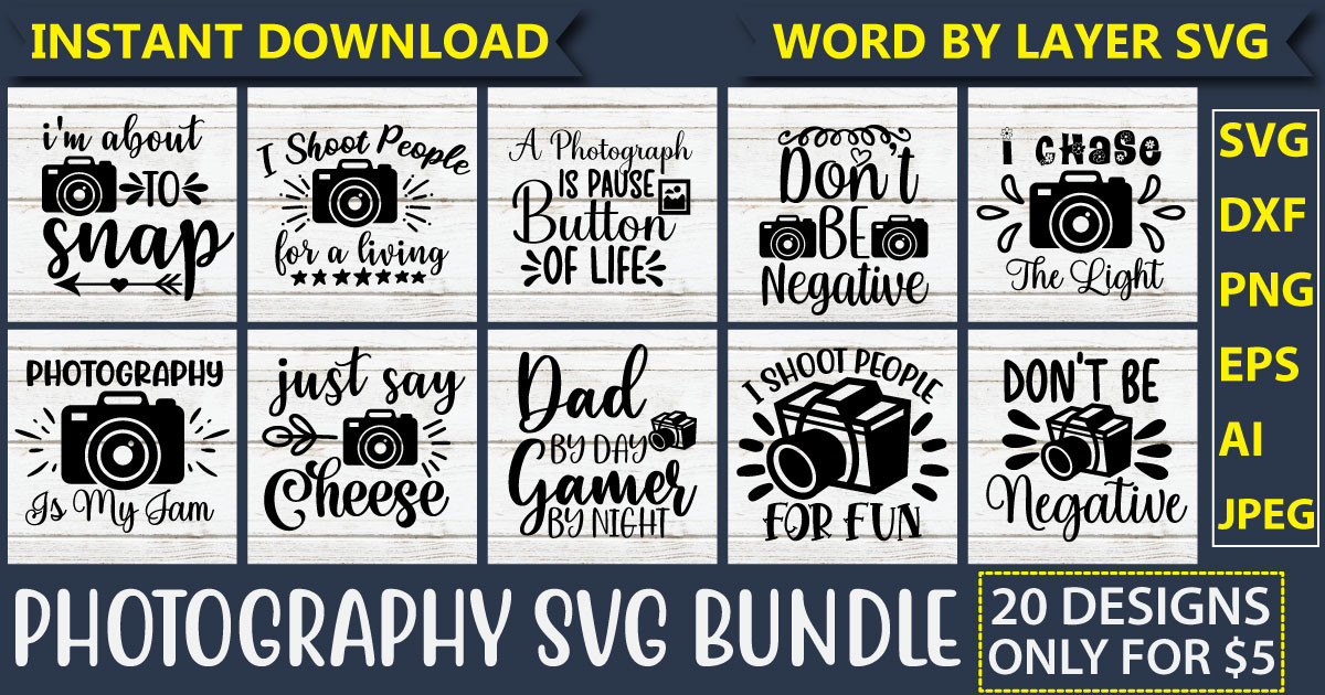 Photography SVG Bundle Bundle · Creative Fabrica