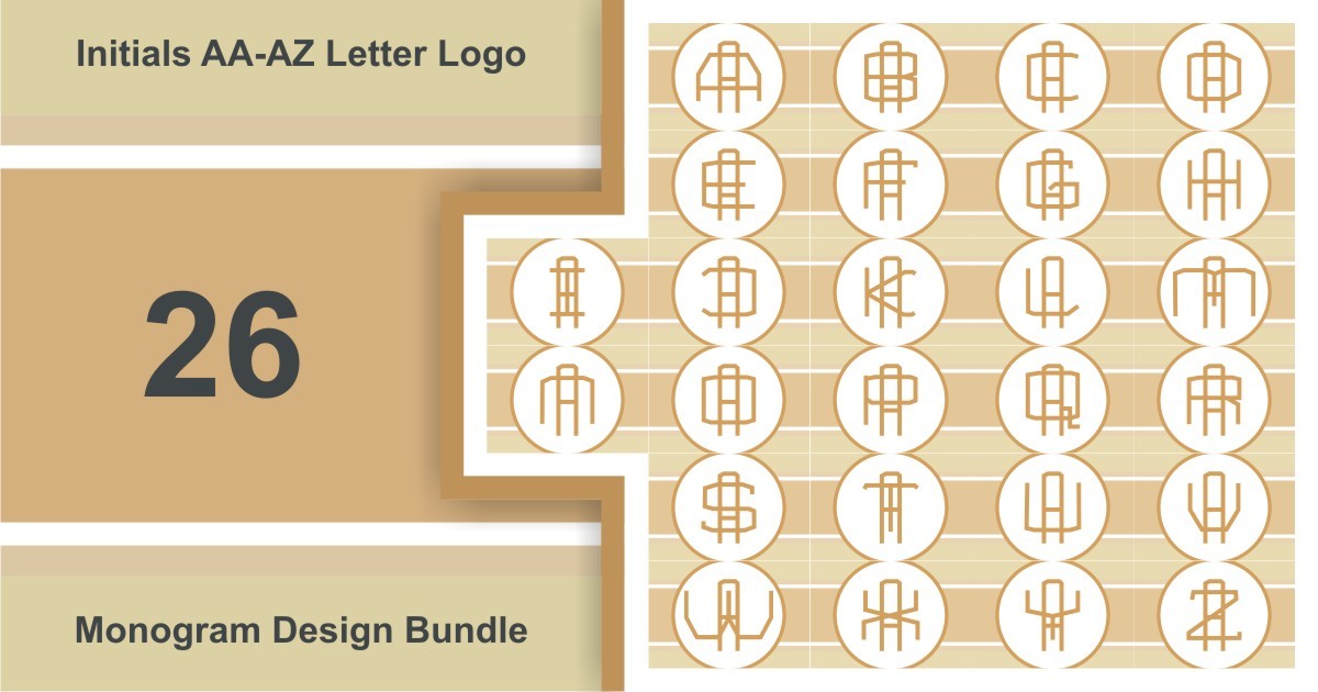 Letter a Monogram Logo Bundle Bundle · Creative Fabrica