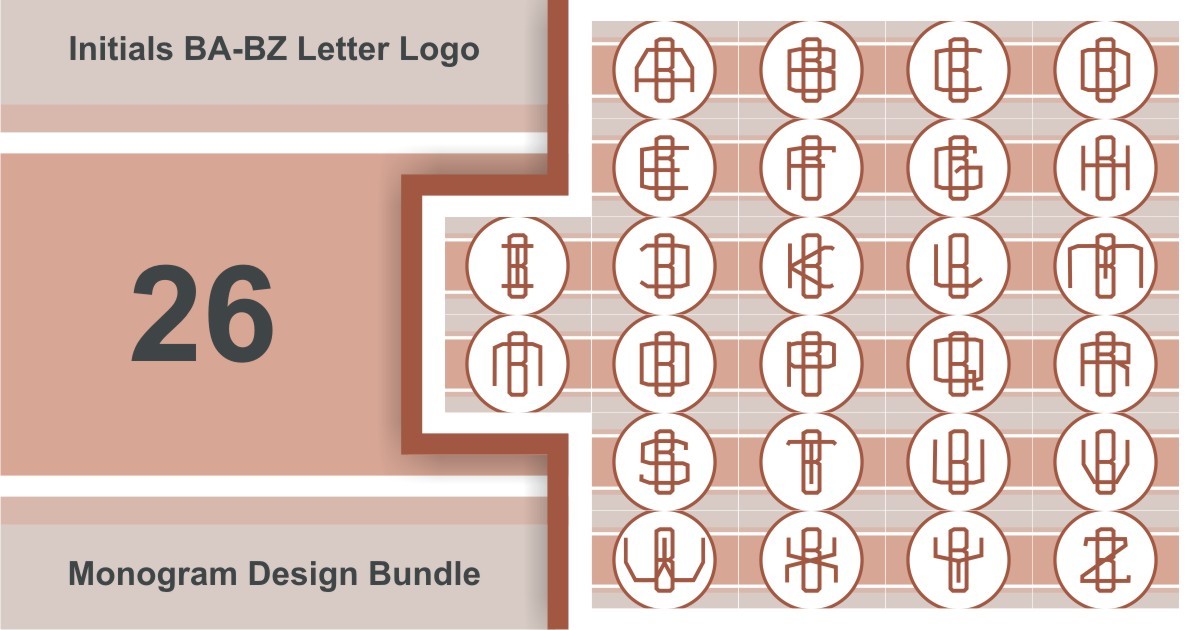 Letter B Monogram Logo Bundle Bundle · Creative Fabrica