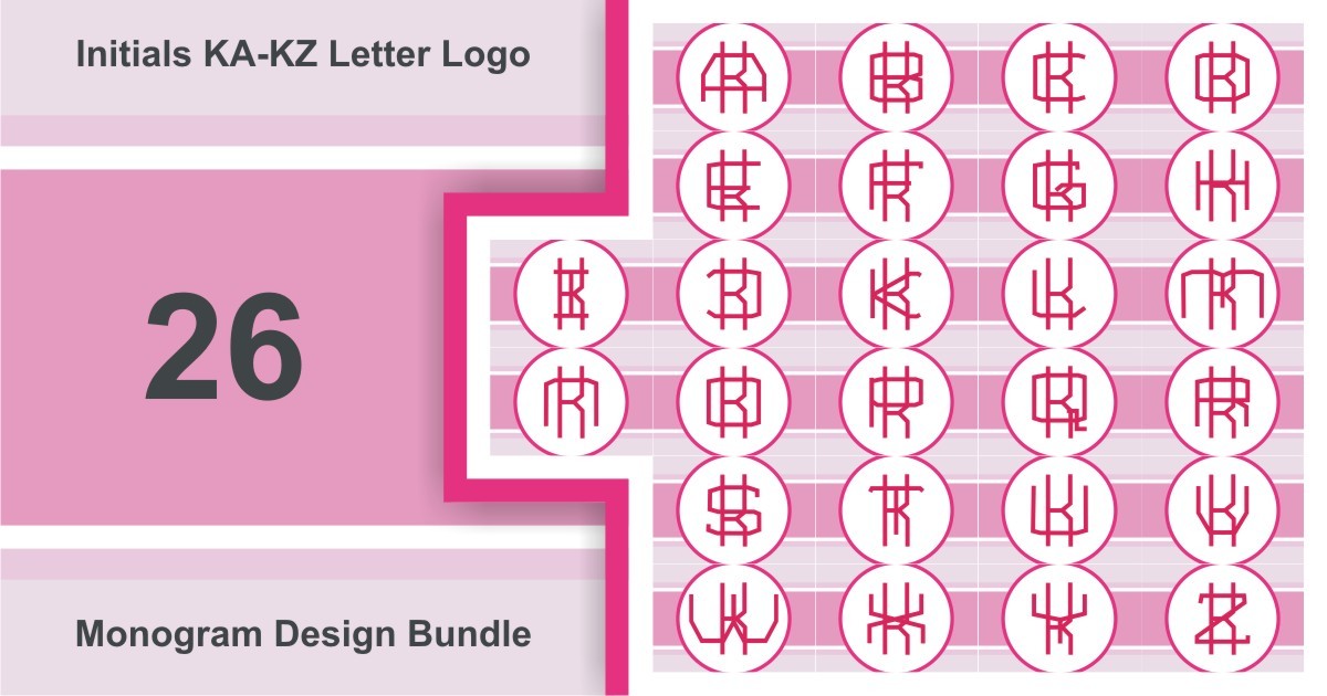 Letter K Monogram Logo Bundle Bundle · Creative Fabrica