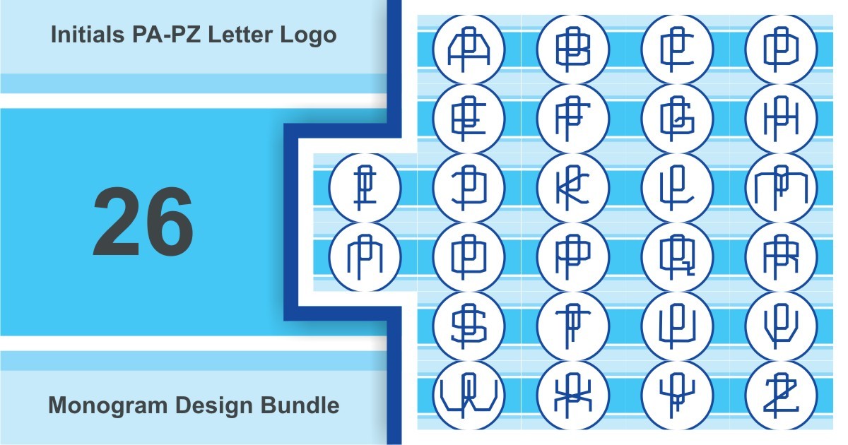 Letter P Monogram Logo Bundle Bundle · Creative Fabrica