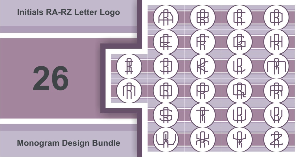 Letter R Monogram Logo Bundle Bundle · Creative Fabrica