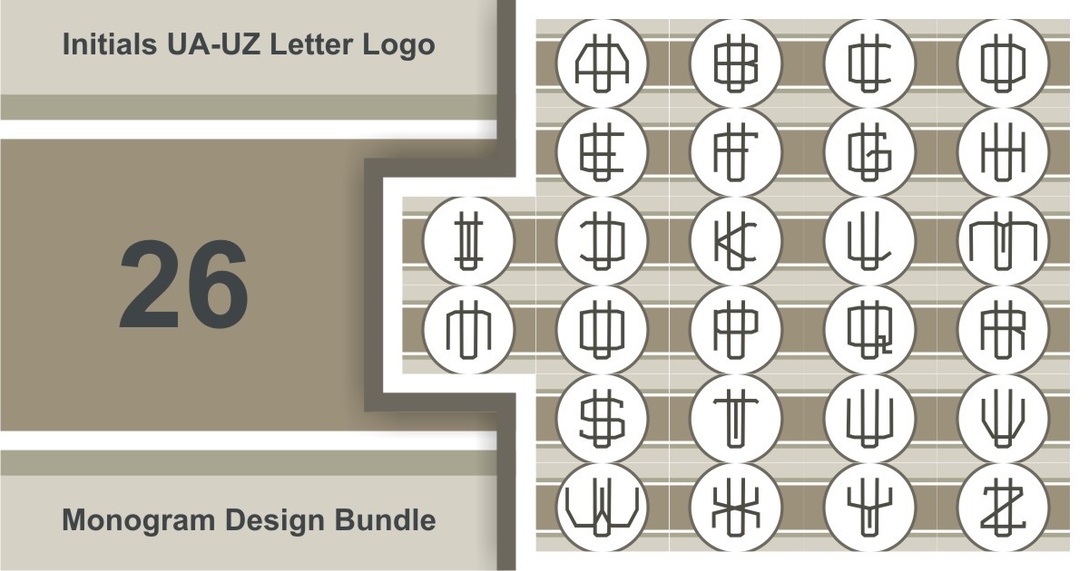 Letter U Monogram Logo Bundle Bundle · Creative Fabrica