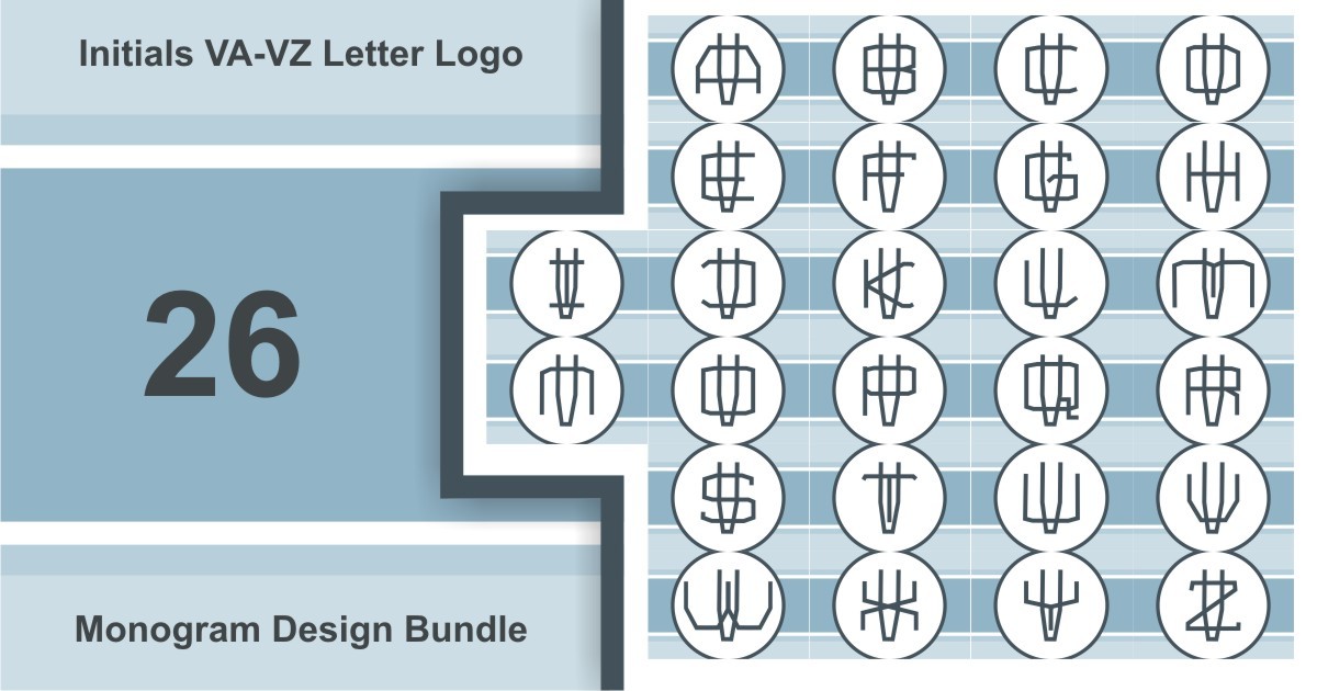 Letter V Monogram Logo Bundle Bundle · Creative Fabrica
