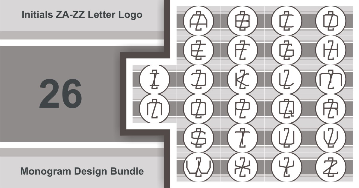 Letter Z Monogram Logo Bundle Bundle · Creative Fabrica