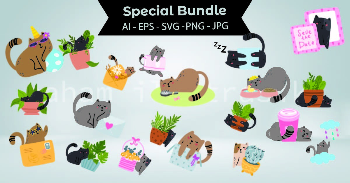 Cat Activity Design Bundle Bundle · Creative Fabrica