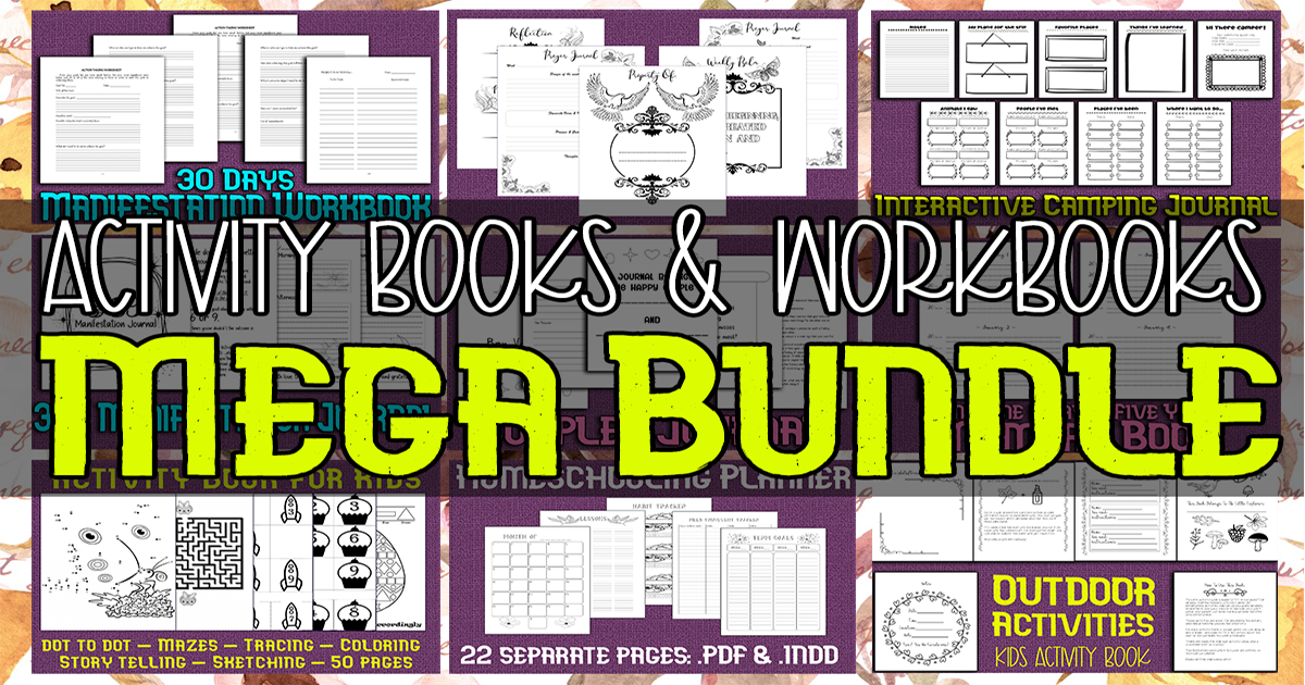 Activity Books & Workbooks Mega Bundle Bundle · Creative Fabrica