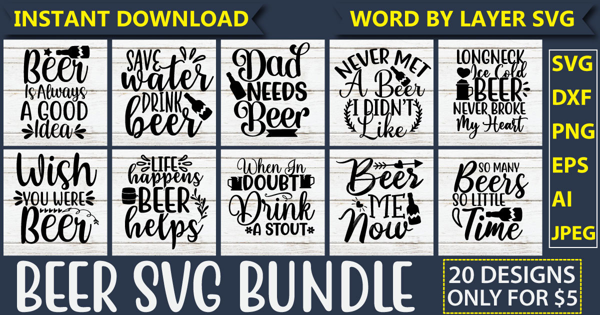 Beer SVG Bundle Bundle · Creative Fabrica